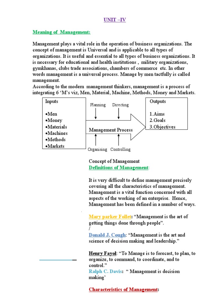 Management Process & Fayol's Principles | PDF | Cost Of Living | Employment