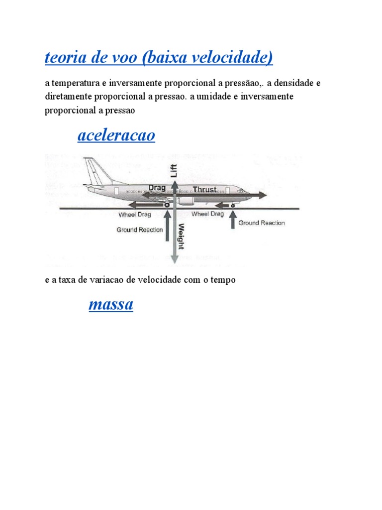 Teoria de Voo | PDF | Aeronave | Voo