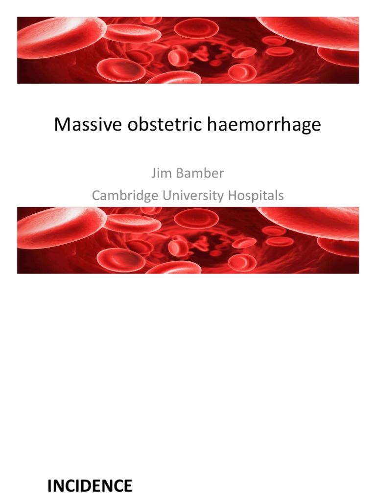 Massive Obstetric Haemorrhage | PDF | Shock (Circulatory) | Blood Pressure