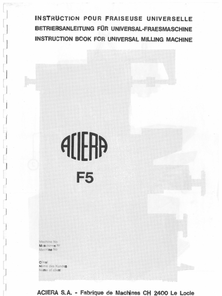ACIERA F5 Instruction | PDF