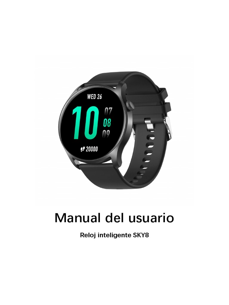 Manual del Reloj Inteligente SKY8 | PDF | Reloj inteligente | Residuos