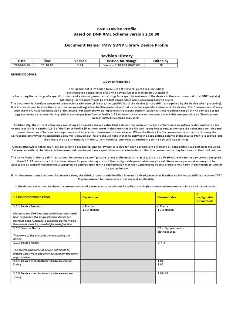 03.MIC-004 - DNP3 Device Profile - CTR-3 - ANSI - 1.05-00 - 20200506 ...