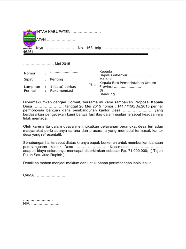 Proposal Pembangunan Kantor Desadocx | PDF