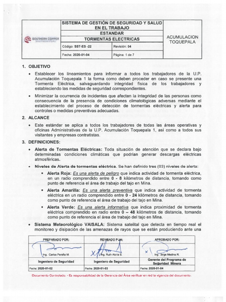 Estandar de Tormentas Eléctricas SPCC | PDF