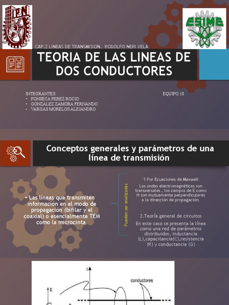 Cap.2teoria de Las Lineas de Dos Conductores | PDF | Corriente eléctrica | Línea de transmisión
