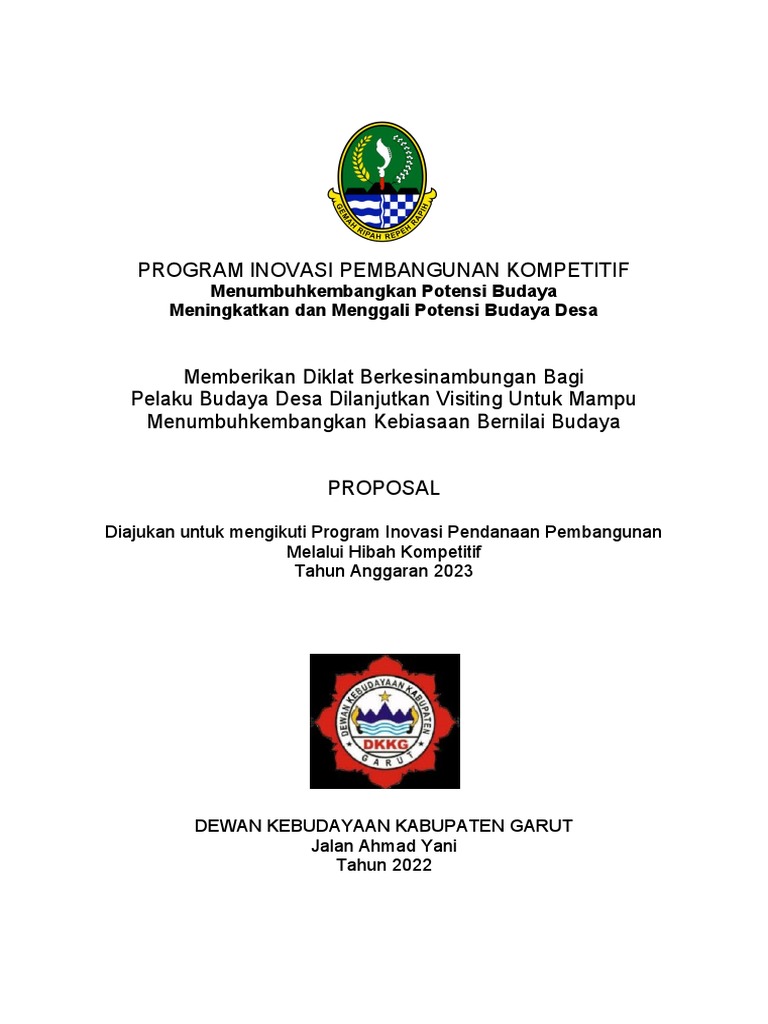 Format Proposal Hibah Kompetitif | PDF