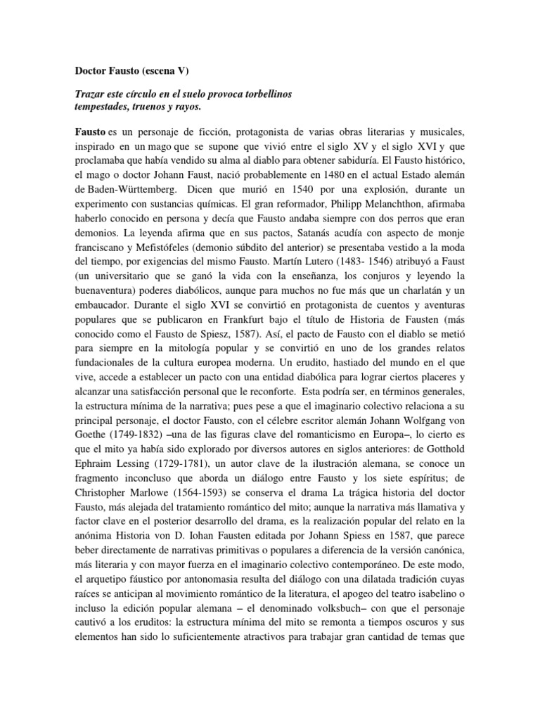 Fausto y Sus Versiones | PDF | Fausto