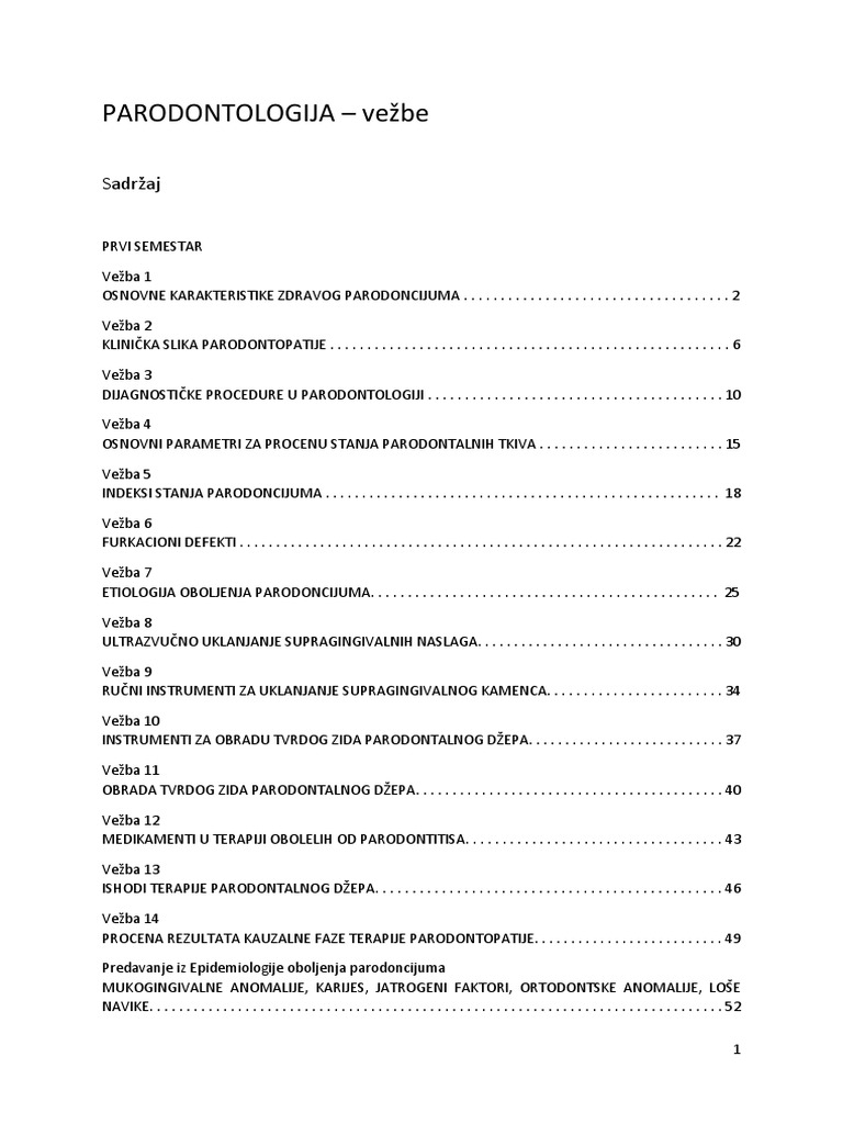 PARODONTOLOGIJA | PDF
