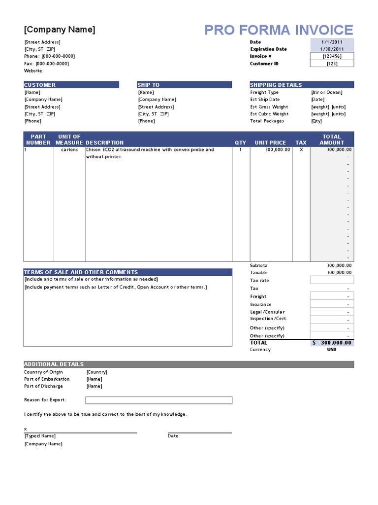 Proforma Invoice | PDF | Pro Forma | Economies