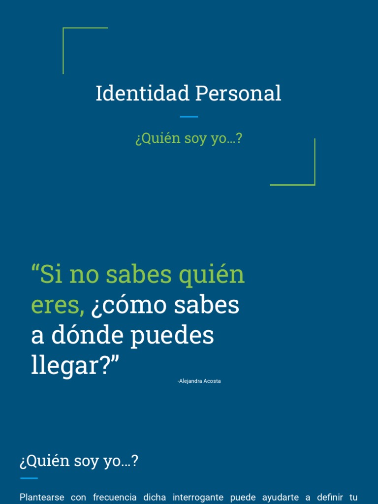 Identidad Personal | PDF