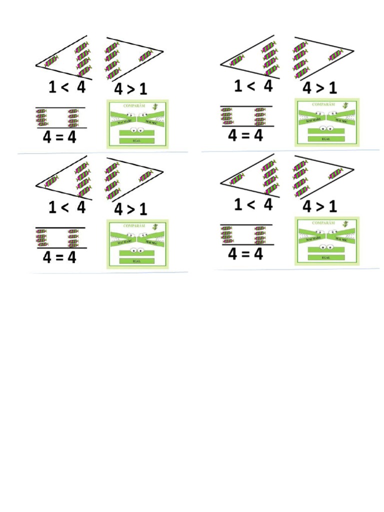 Semnul Mai Mare - Mai Mic - Egal | PDF