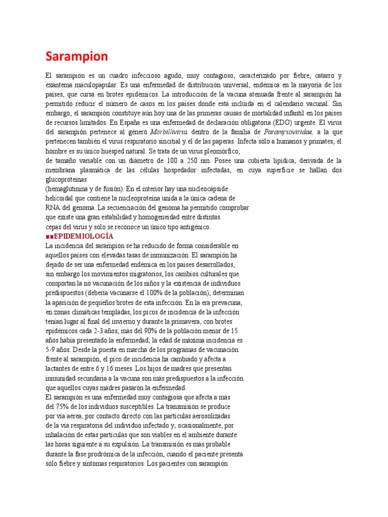 Sarampion | PDF | Sarampión | Virus