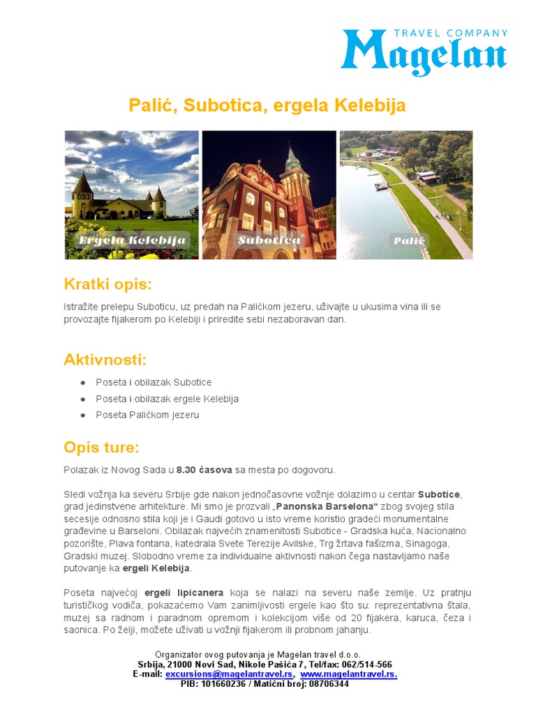 23.11 Palić, Subotica, Ergela Kelebija - 17 Pax | PDF