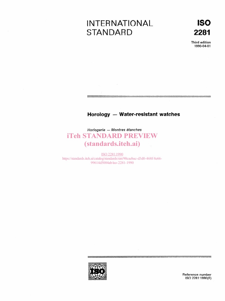 Water-Resistant Watch Standards | PDF | Home & Garden | Science ...