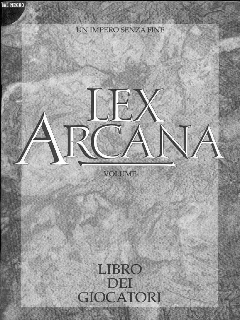 Lex Arcana 01manuale Del Giocatore PDF Free | PDF