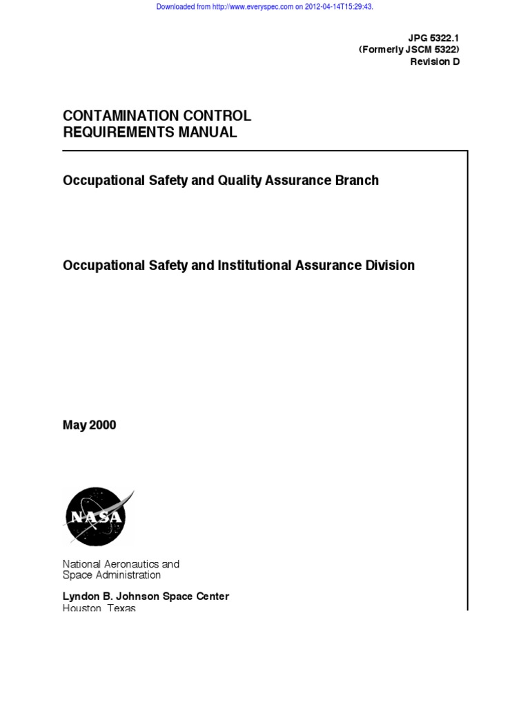 NASA Contamination Control Manual | PDF | Chemistry