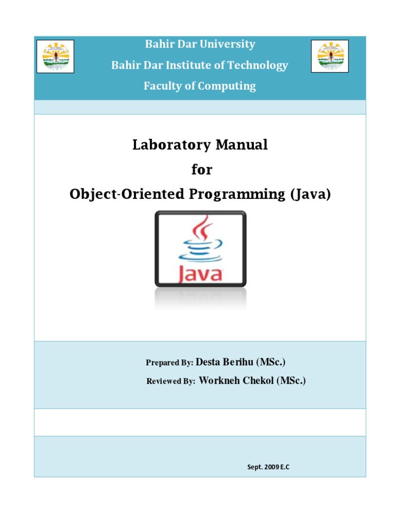 Java OOP Lab Manual | PDF | Method (Computer Programming) | Class (Computer Programming)