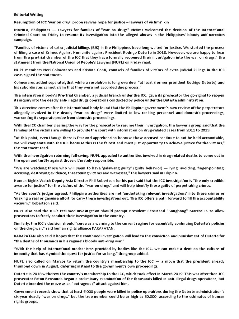 Editorial and Column Wriitng | PDF