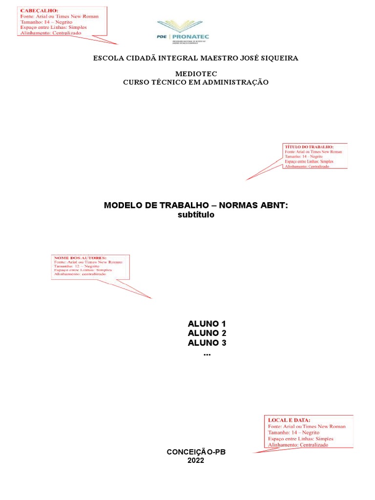 Modelo de Projeto Integrador Normal | PDF | Science | Aprendizado