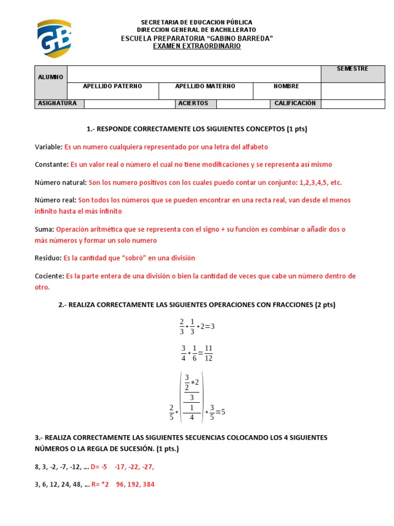 Examen Extraordinario de Matemáticas | PDF | infinito | Matemáticas