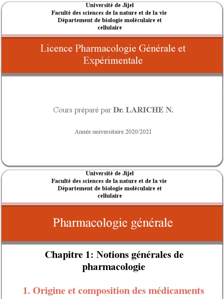Chapitre 1 Origine Et Composition Des Médicaments | PDF ...
