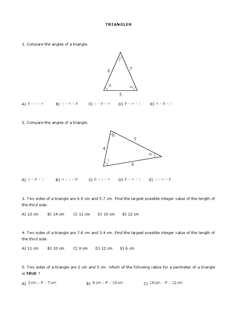 Triangles | PDF | Triangle | Polytopes