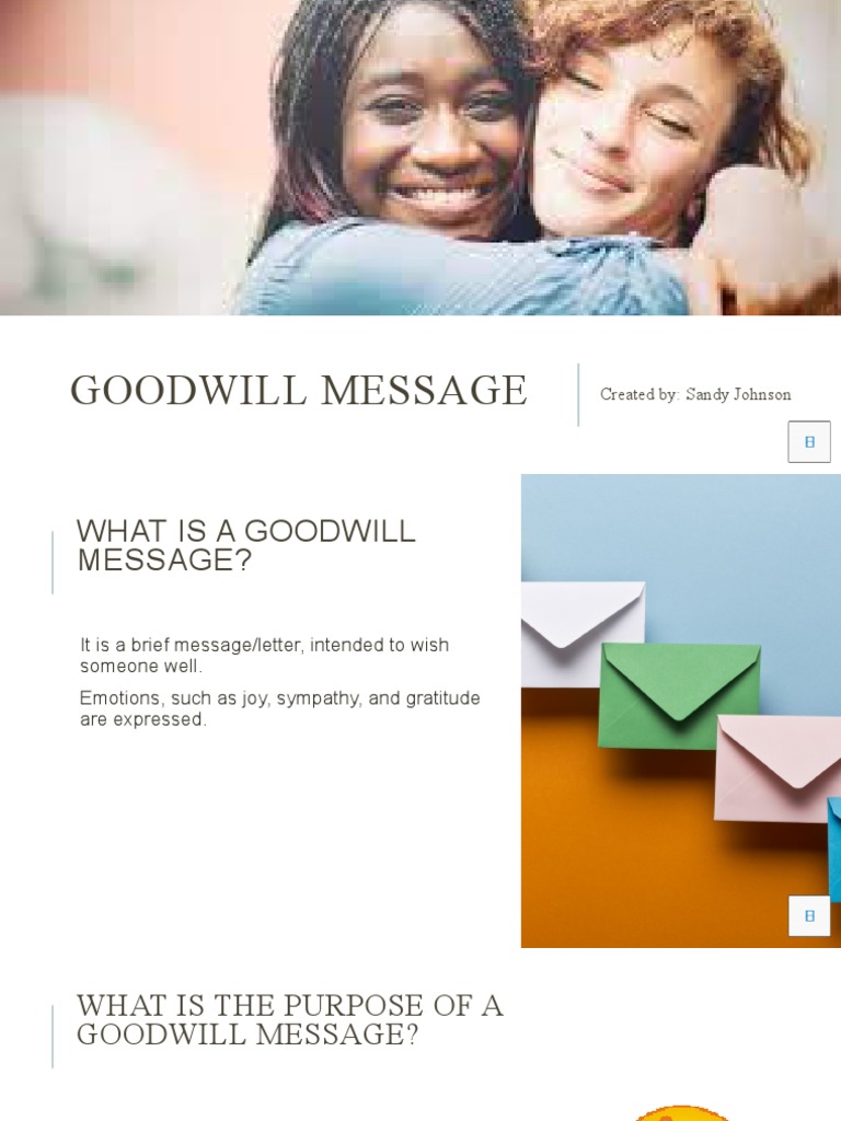 Goodwill Message | PDF | Gratitude | Psychology