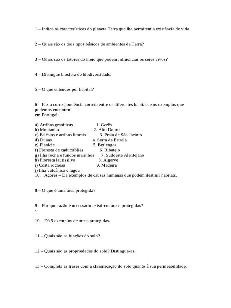 Características e formação dos solos terrestres | PDF | Solo | Habitat