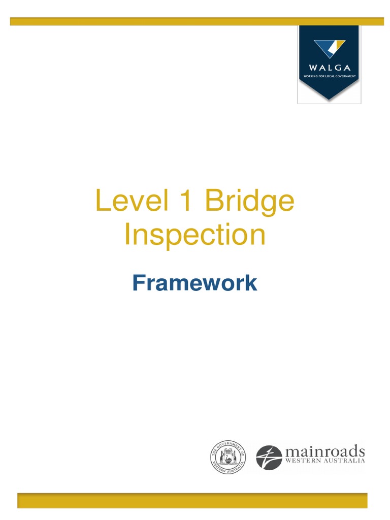 Level 1 Bridge Inspection Framework | PDF | Road | Bridge