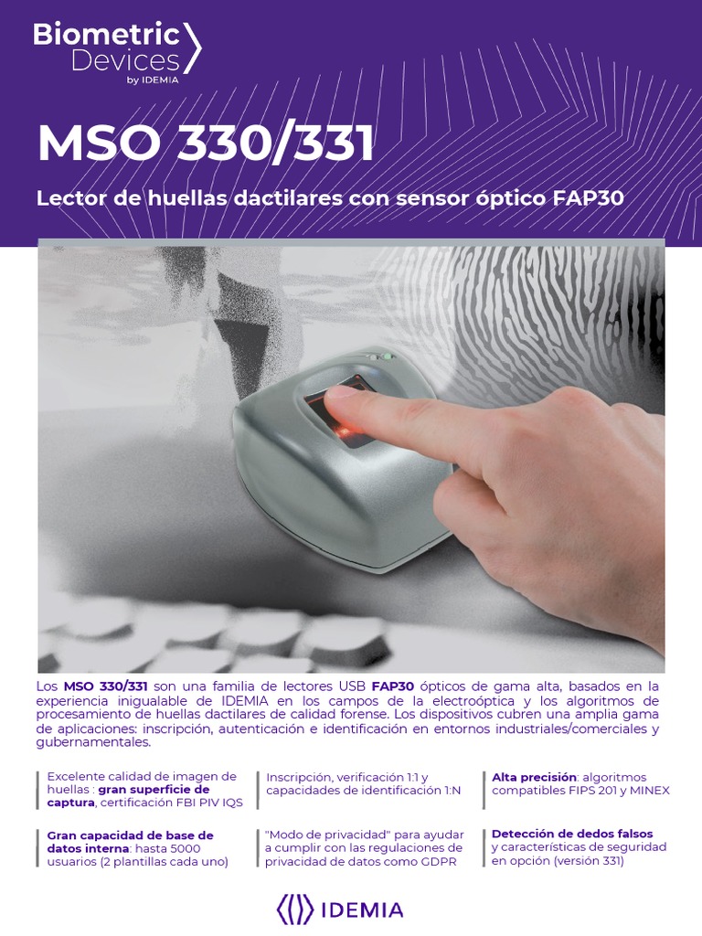 Brochure - Spanish | PDF | Huella dactilar | Ciencias de la Computación