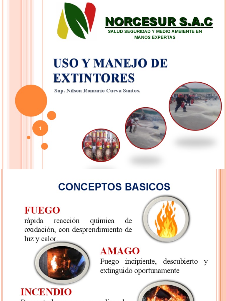 Usoy Manejo de Extintores | PDF | Combustión | Incendios