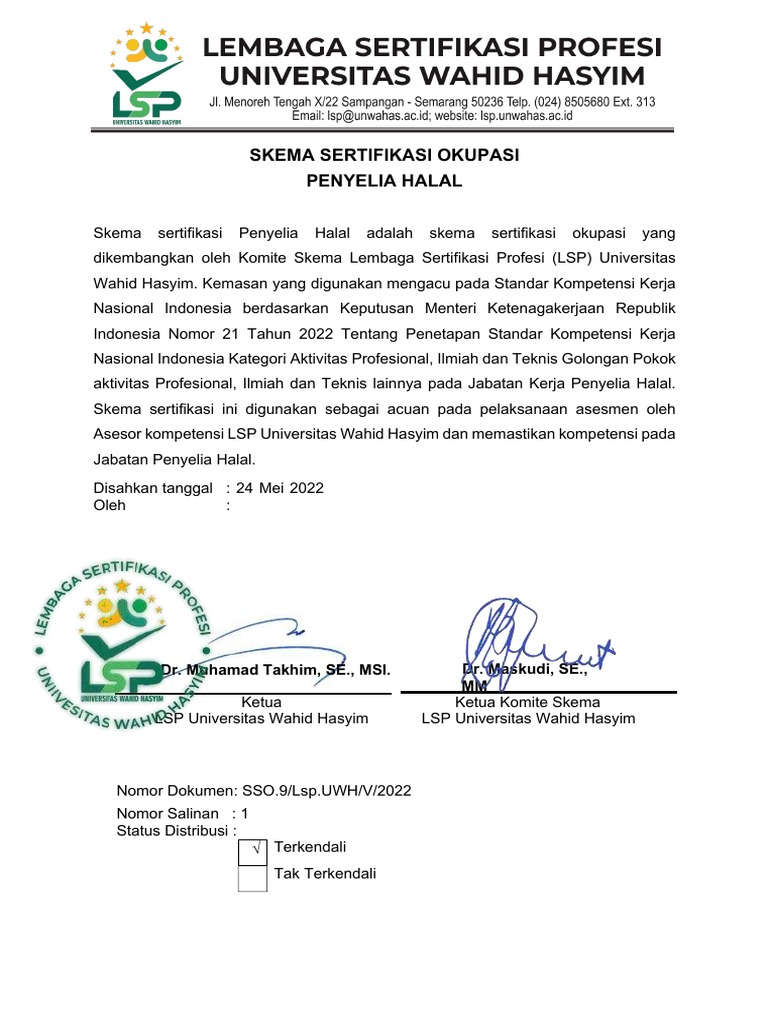 Draf Skema Penyelia Halal | PDF