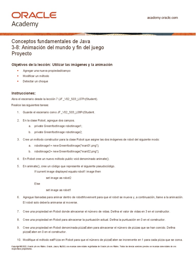 JF 3 8 Project Esp | PDF | Java (lenguaje de programación) | Informática