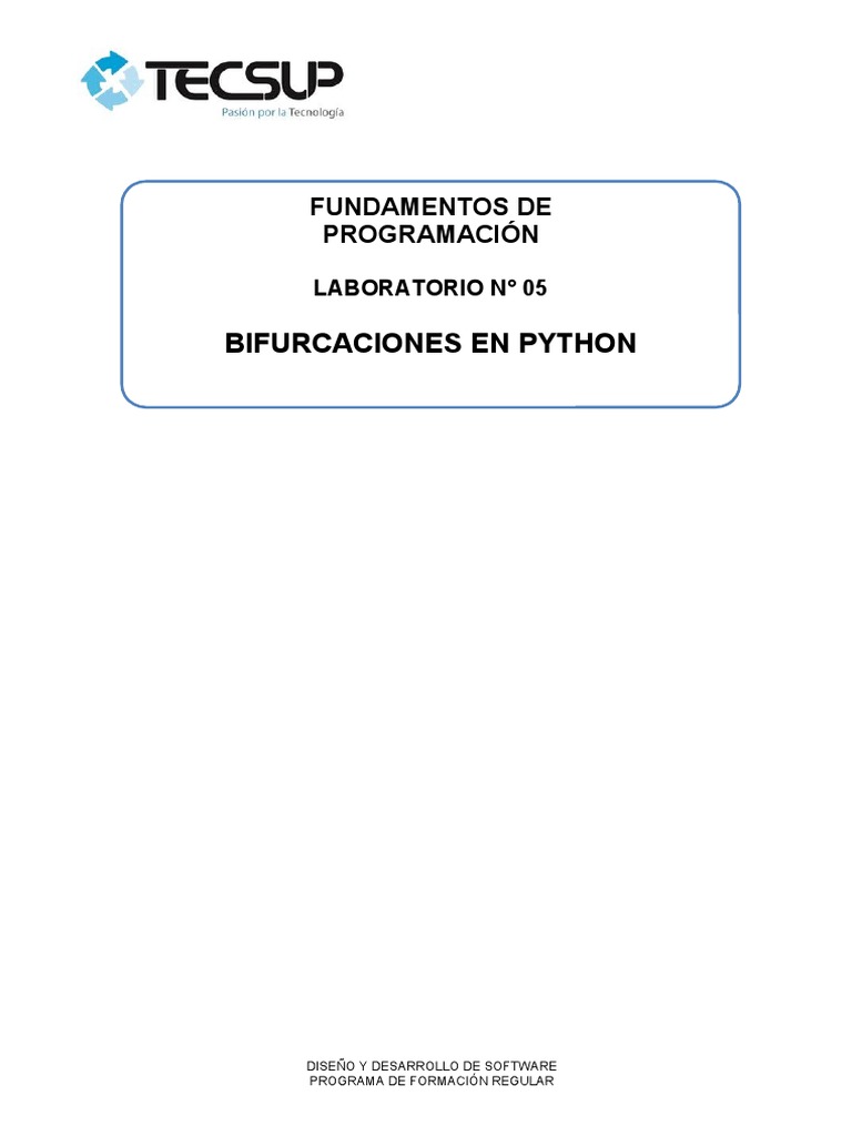 Lab 05 - Bifurcaciones en Python | PDF