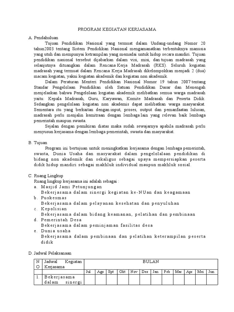 1.3 Indikator 4 PROGRAM KEGIATAN KERJASAMA | PDF