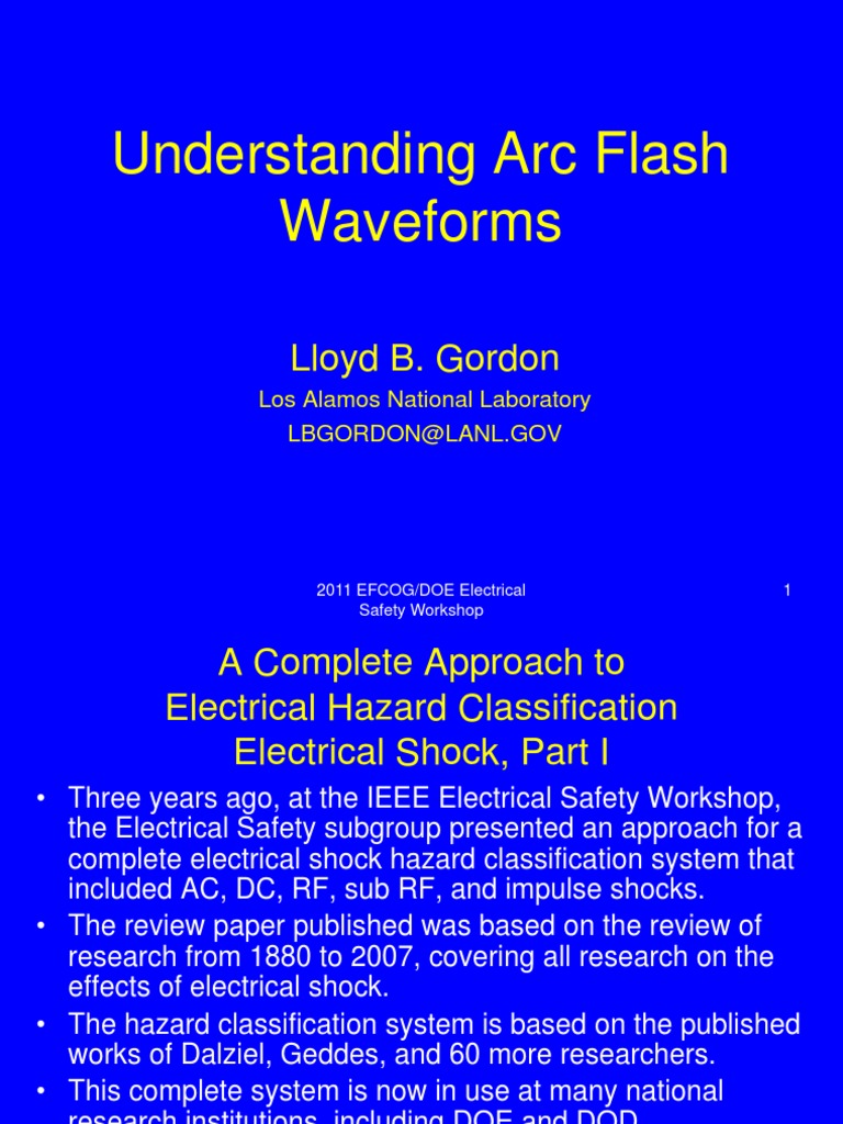 Understanding Arc Flash Waveforms Lloyd Gordon Download Free Pdf