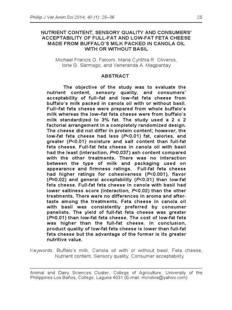 Michael Francis D. Falconi, Maria Cynthia R. Oliveros, Ione G. Sarmago ...