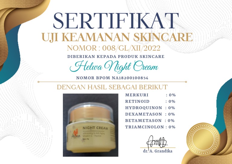 Review Laboratorium Helwa Night Cream | PDF