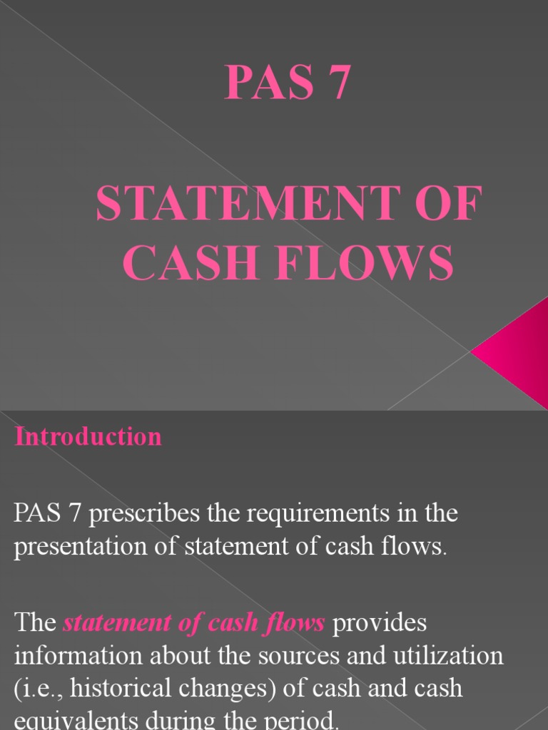 PAS 7: Statement of Cash Flows Guide | PDF