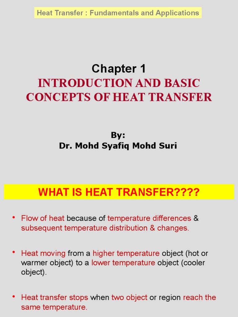 Heat Transfer Chap01 Lecture | PDF | Heat Transfer | Heat Heat Transfer Chap01 Lecture | PDF | Heat Transfer | Heat