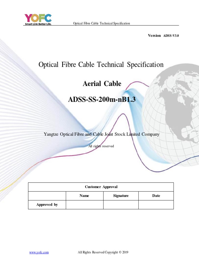 Cable de Fibra Optica Monomodo Adss Span 200 de 12-24-48-96 Hilos | PDF | Optical Fiber | Optics