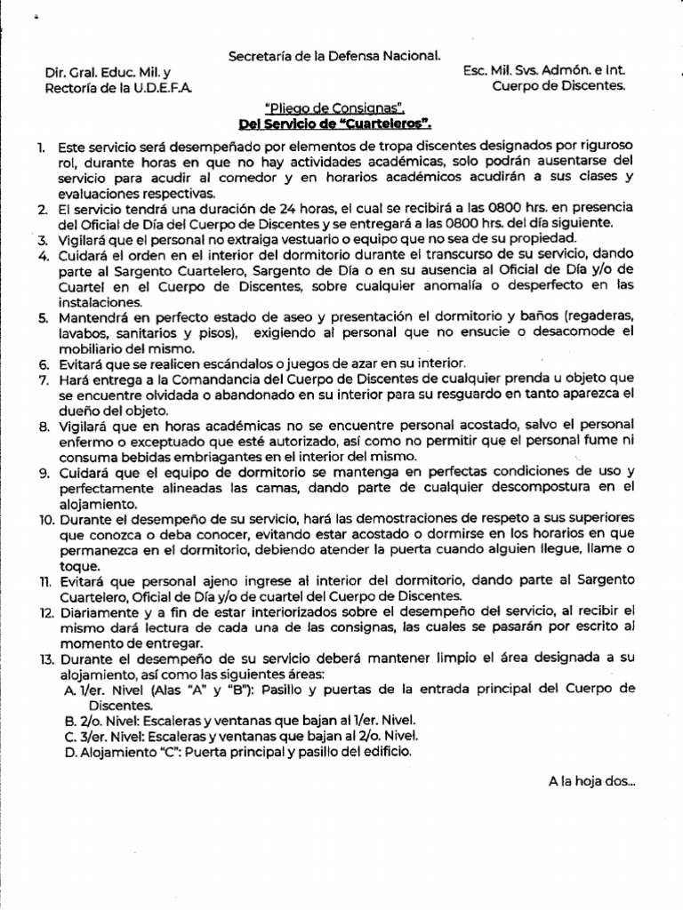 Consignas Cuarteleros | PDF
