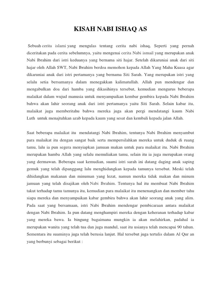 Kisah Nabi Ishaq | PDF