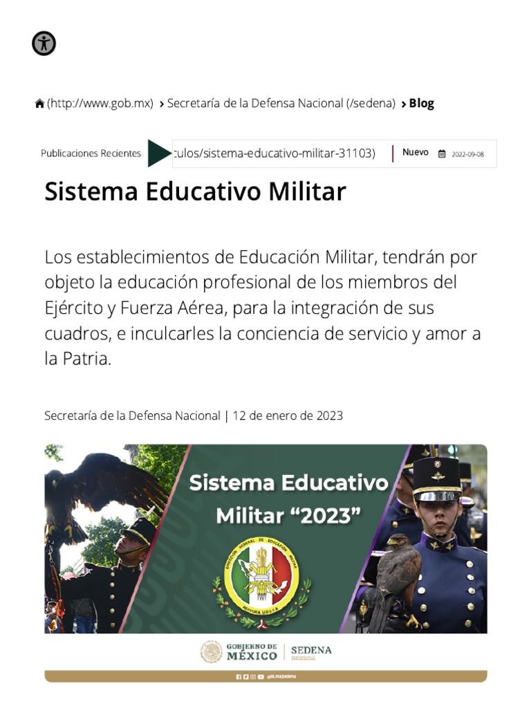 Sistema Educativo Militar - Secretaría de La Defensa Nacional - Gobierno - Gob - MX | PDF ...