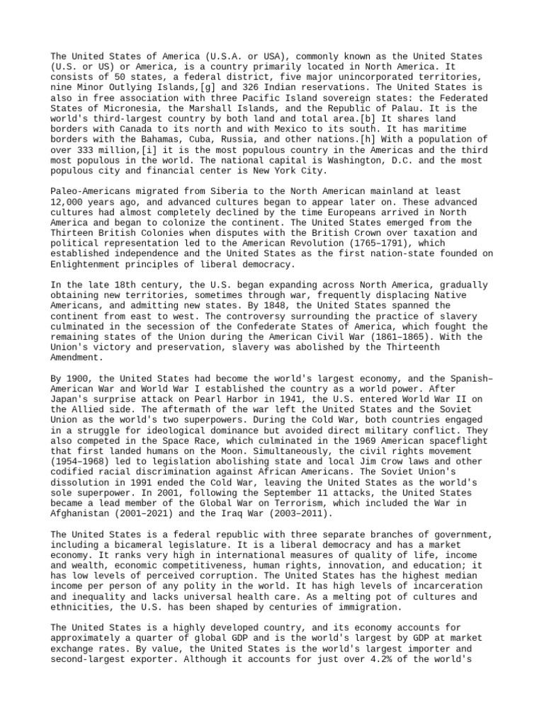 Usa | Download Free PDF | The United States | U.S. State