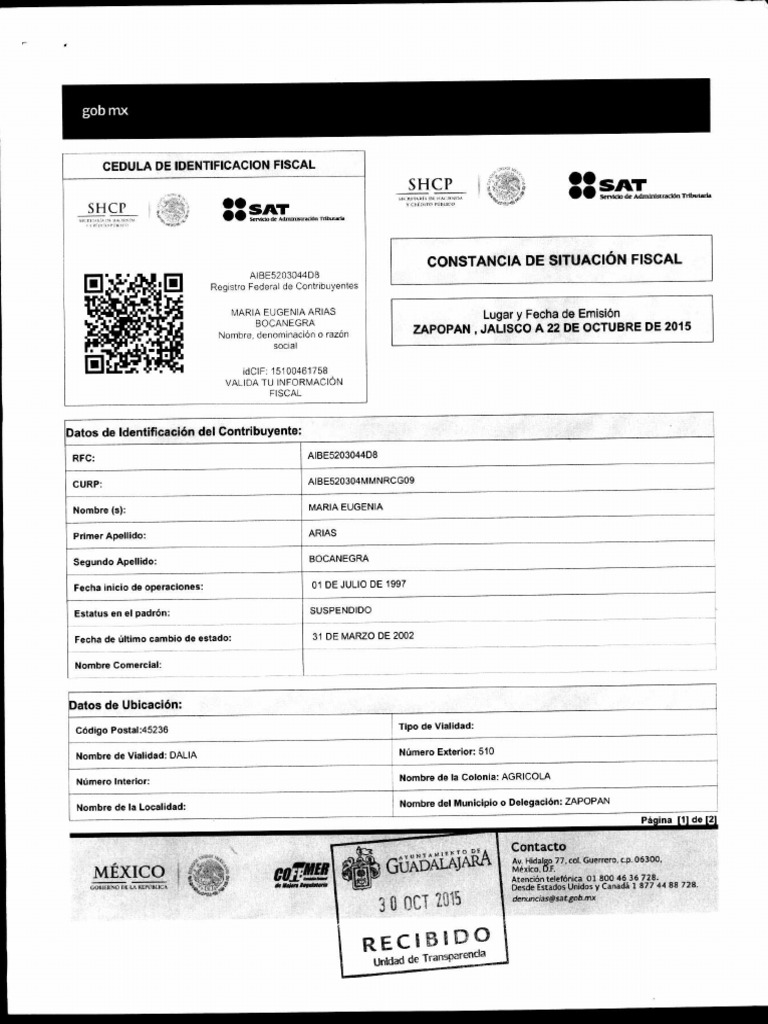 Declaracion Fiscal Maria Arias | PDF | México | Ley administrativa