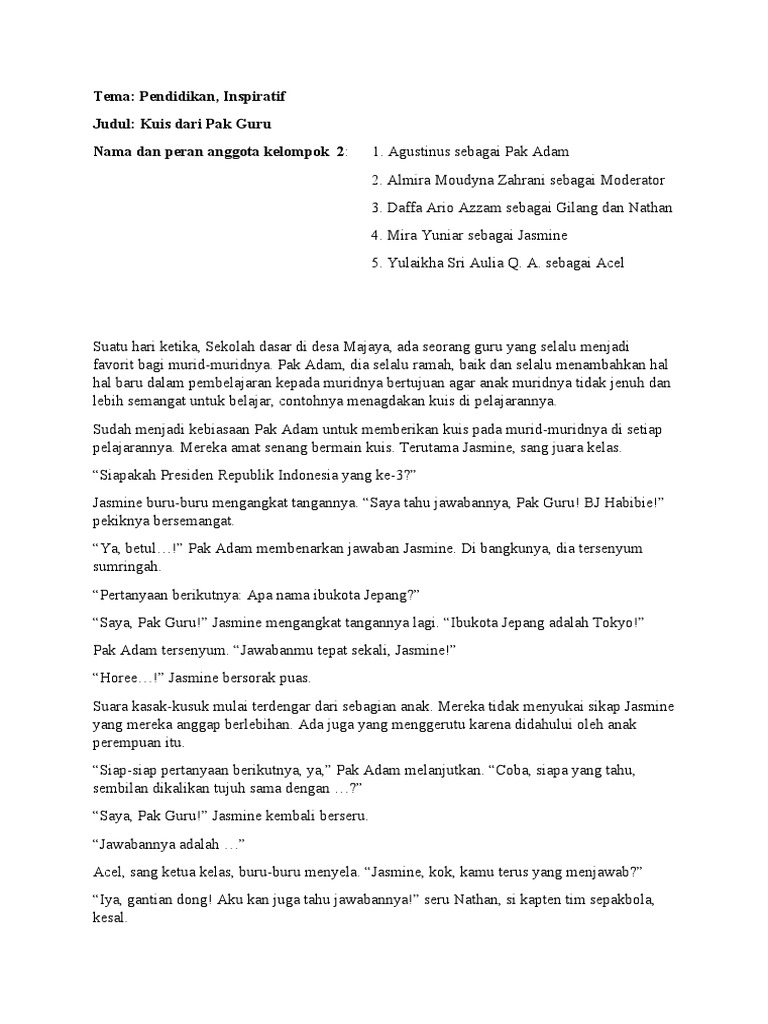 Cerpen Pendidikan | PDF