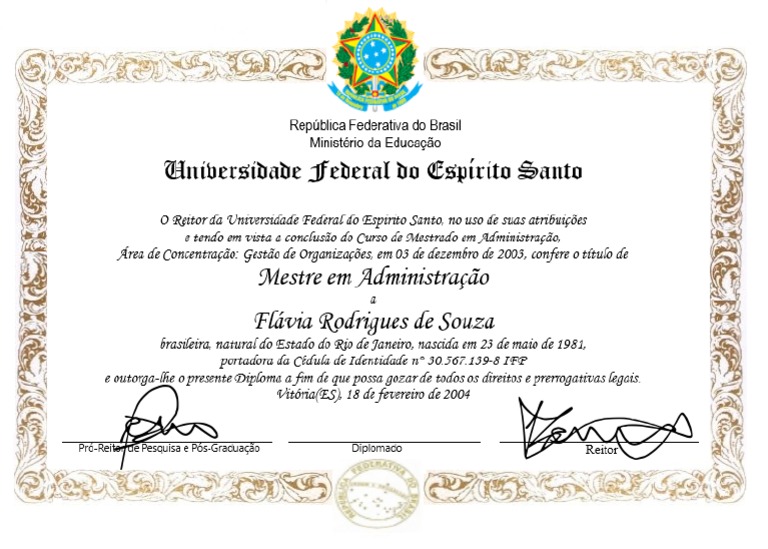 Diploma UFES | PDF