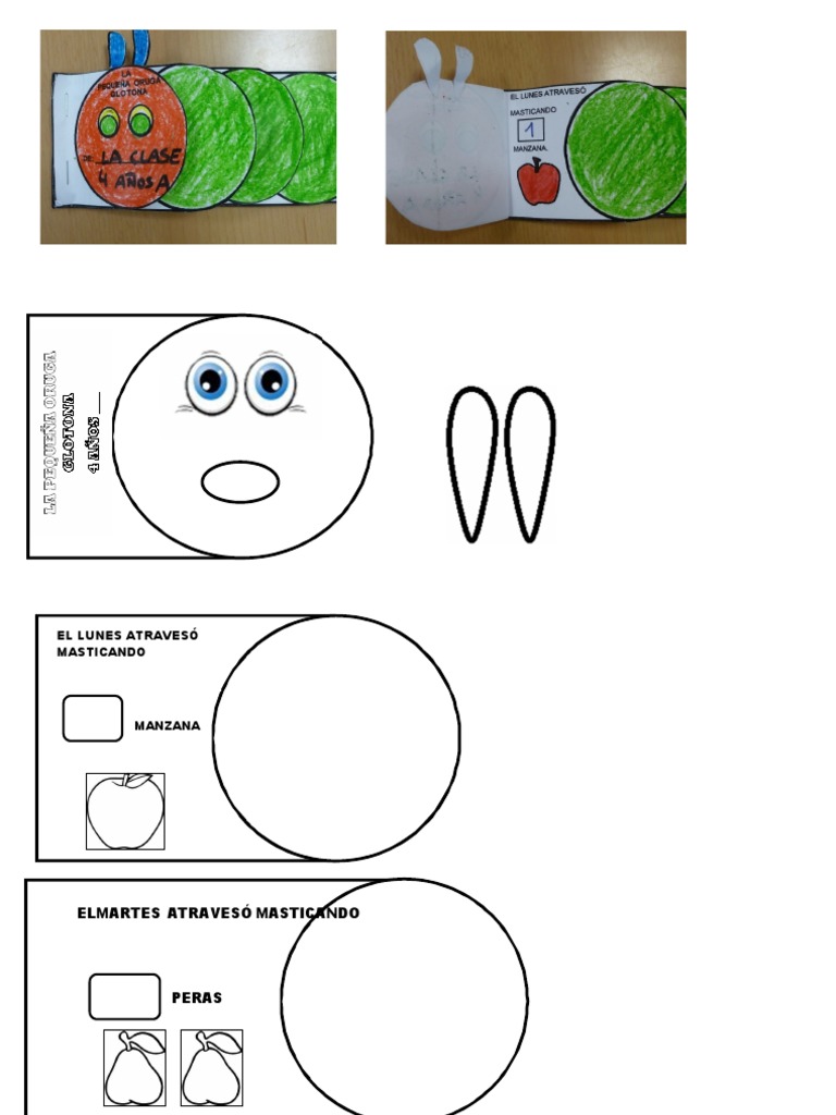 Fichas La Pequeña Oruga Glotona | PDF