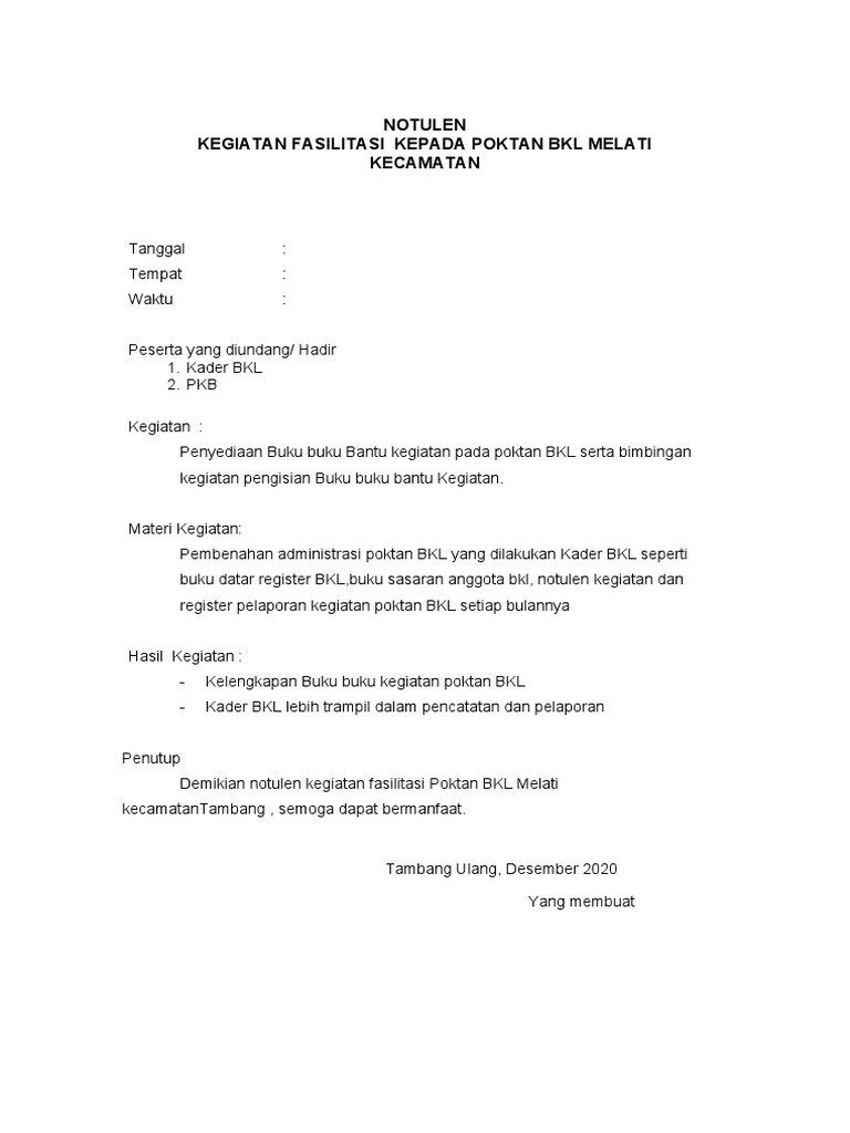 Notulen BKL 22 | PDF